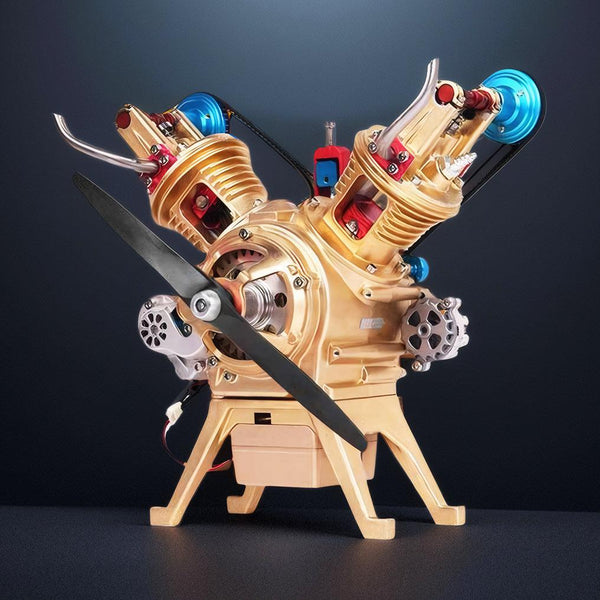 Puzzloria | DIY Full Metal V2 Car Engine Assembly Kit that Work