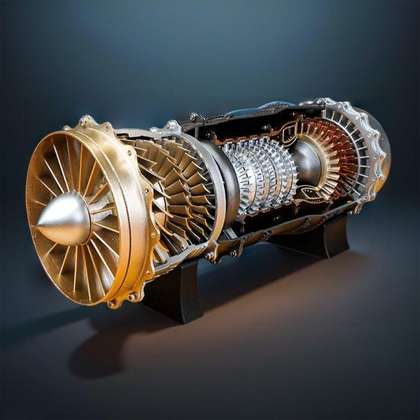 Puzzloria | DIY 1/20 WS-15 Turbofan Engine Model Kit that Works - 150+Pcs