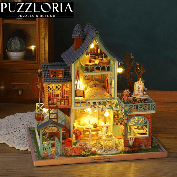 Puzzloria | Tropical Jungle Resort Miniature DIY Kit