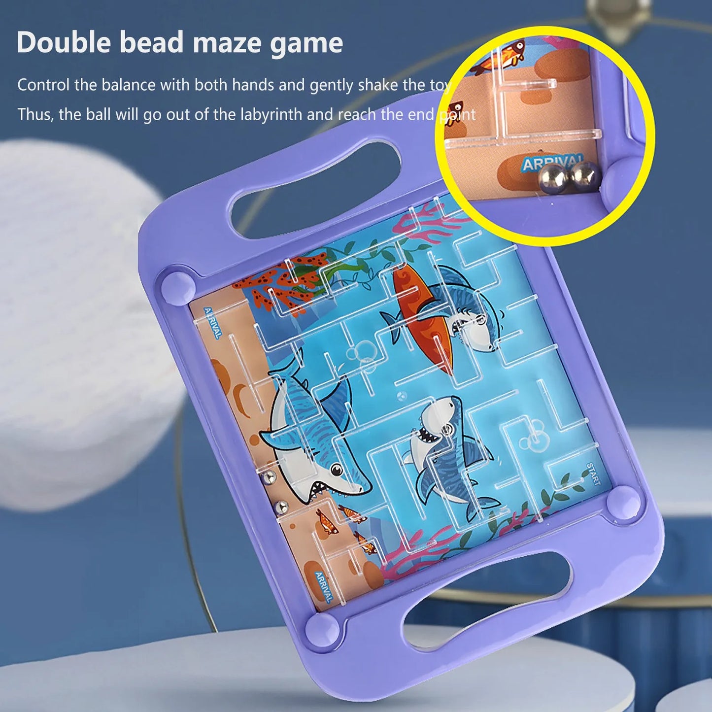 3D Maze Ball Puzzle Toy for Kids - Gravity Balance Montessori Brain Ga ...