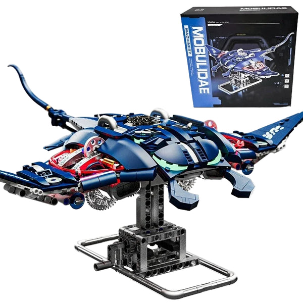 Puzzloria | Mechanical Devil Fish Building Blocks Set