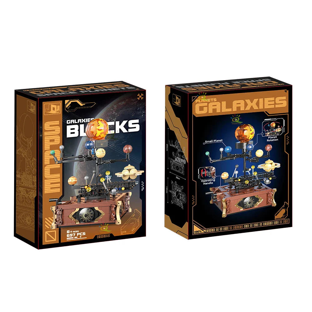 Solar System Building Blocks 697 Piece Orrery Model with Rotating ...